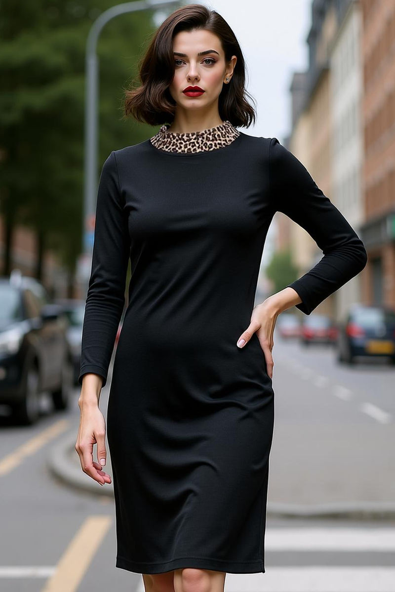 Spannende Schwarzes Business Kleid Bild