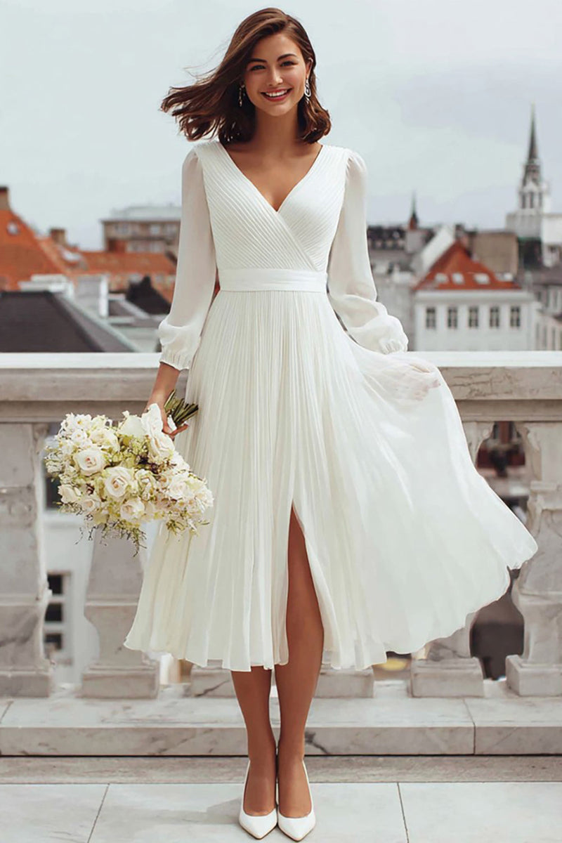 Brautkleid A Linie Mit Schlitz
