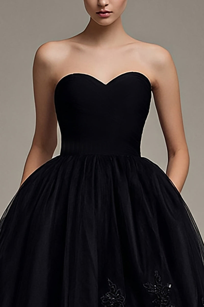 Luxus Traegerloses Schwarzes Kleid Ebenbildnie11399