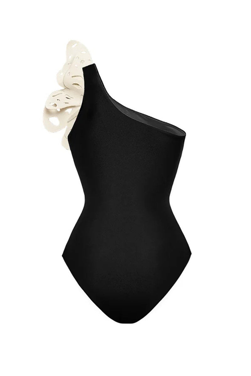 Zapaka Damen Schwarzer zweiteiliger Badeanzug mit Strandkleid ...