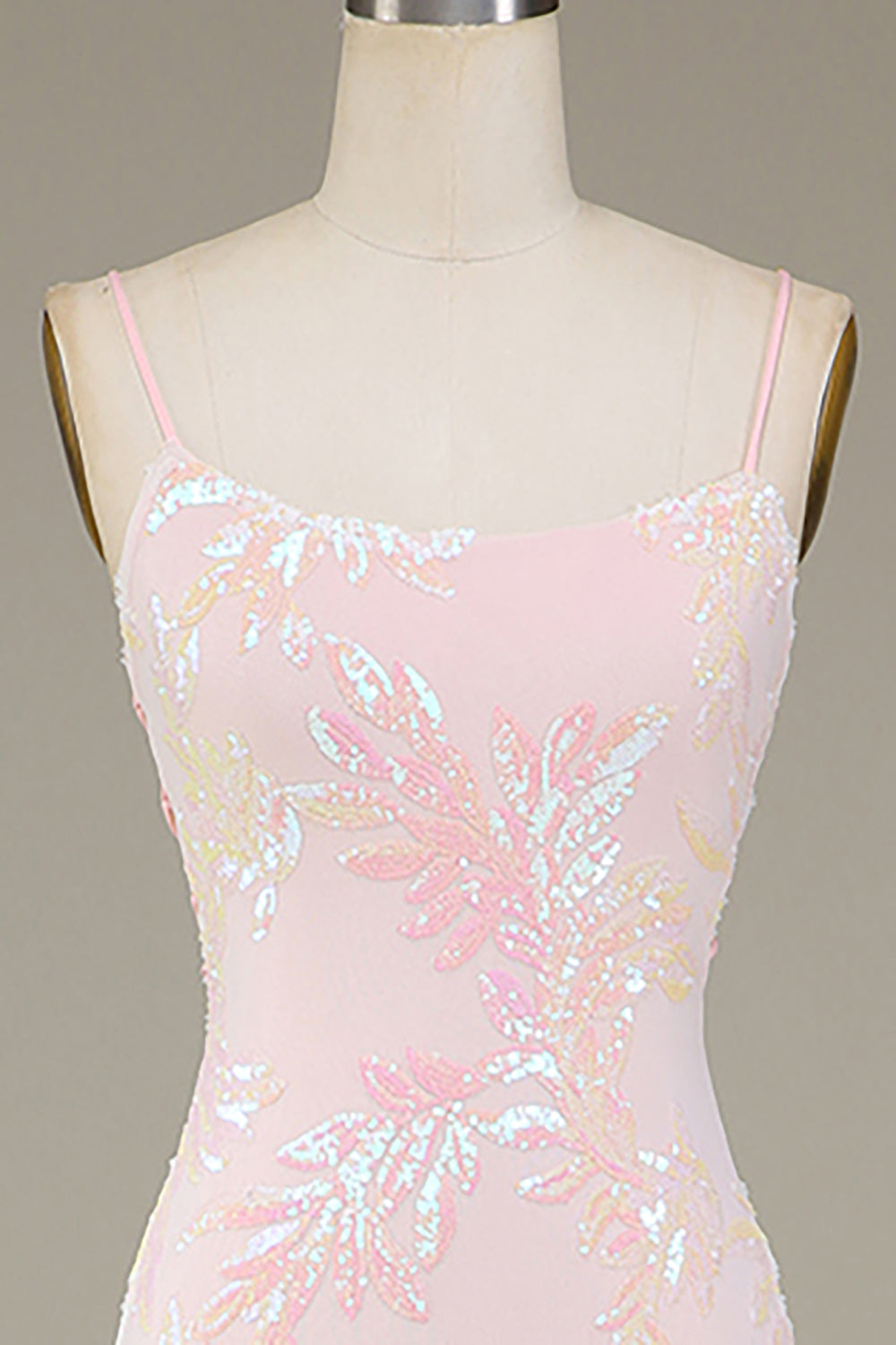 ZAPAKA Damen Funkelnd Rosa Abschlussballkleid mit geschlitztem ...